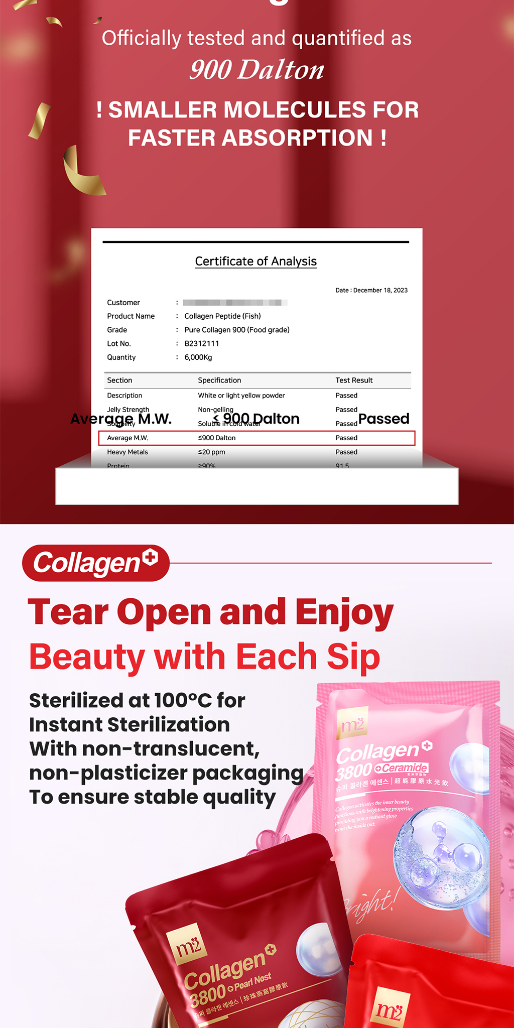 M2 22Lab Super Collagen Drink 8s/Vitamin C 30s/3800+Ceramide 8s/3800 ...