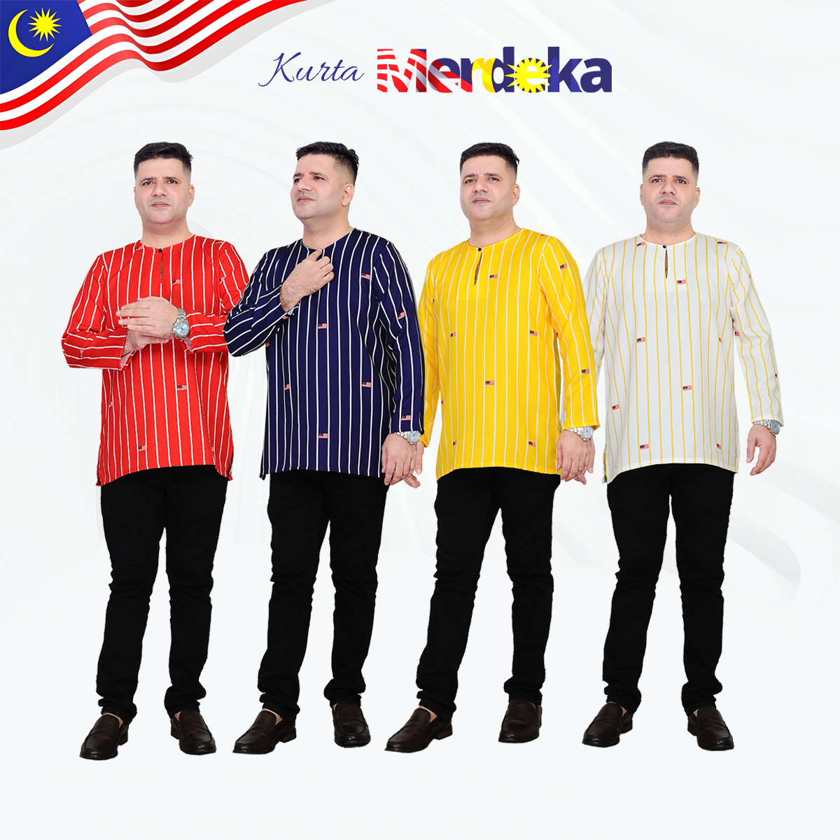 Kurta Merdeka Malaysia (Regular Size) Celebrate Merdeka in Style with H ...