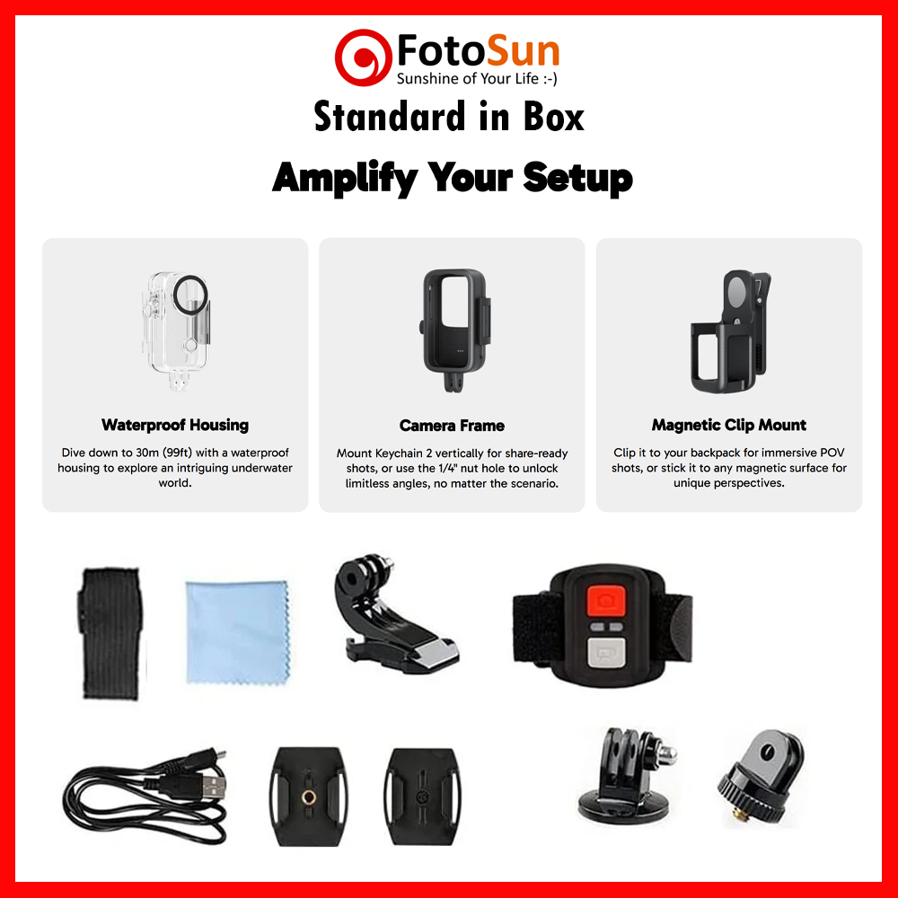 AKASO Keychain 2 POV Pocket action camera with dive case | Shopee Malaysia