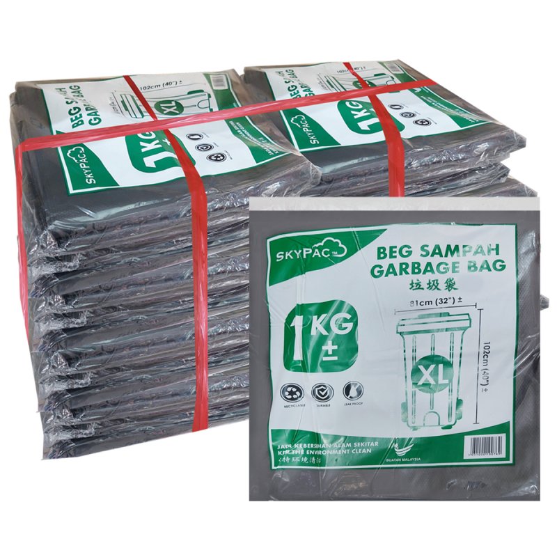 SKYPAC GARBAGE BAG / BEG TONG SAMPAH ( S/M / L / XL ) /pack | Shopee ...
