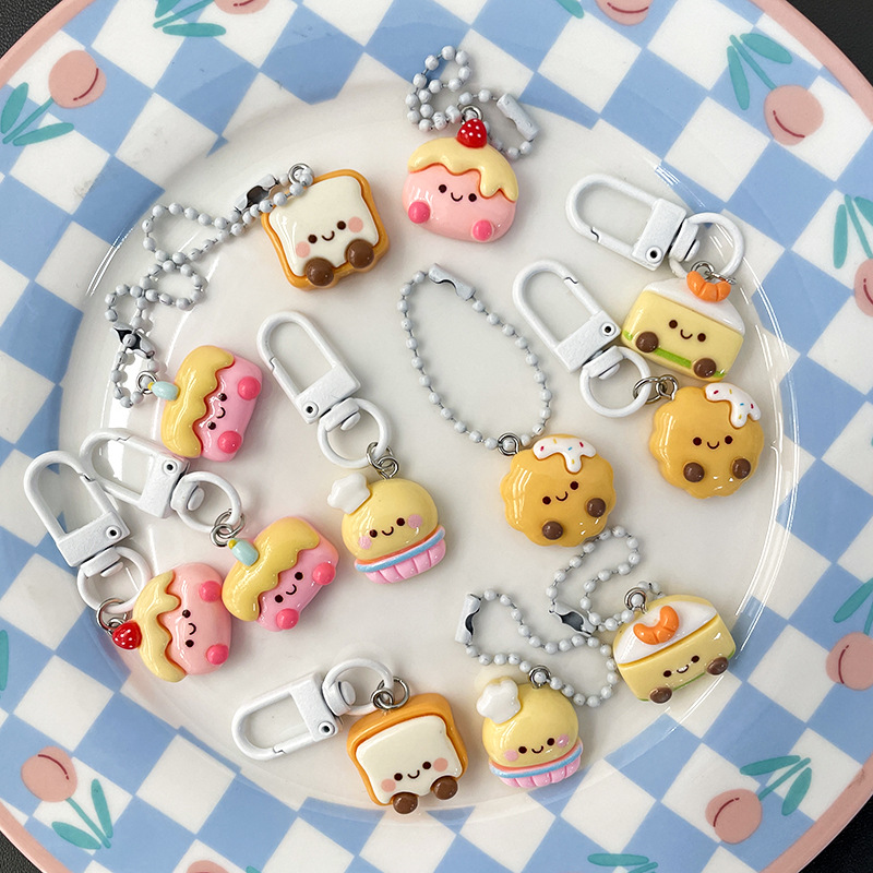 Whitespace Cute Mini Pastry Keychain Dessert Accessories Kids Gift ...