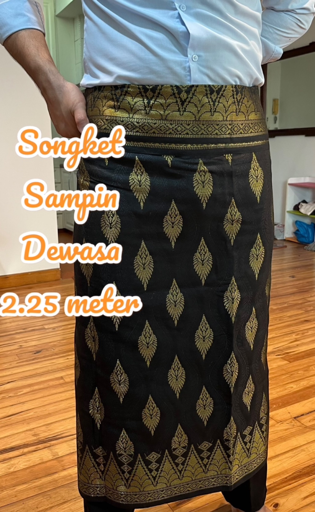 Songket Adult Sampin 2.25M | Siap Jahit | Instant Wrap | For Wedding ...