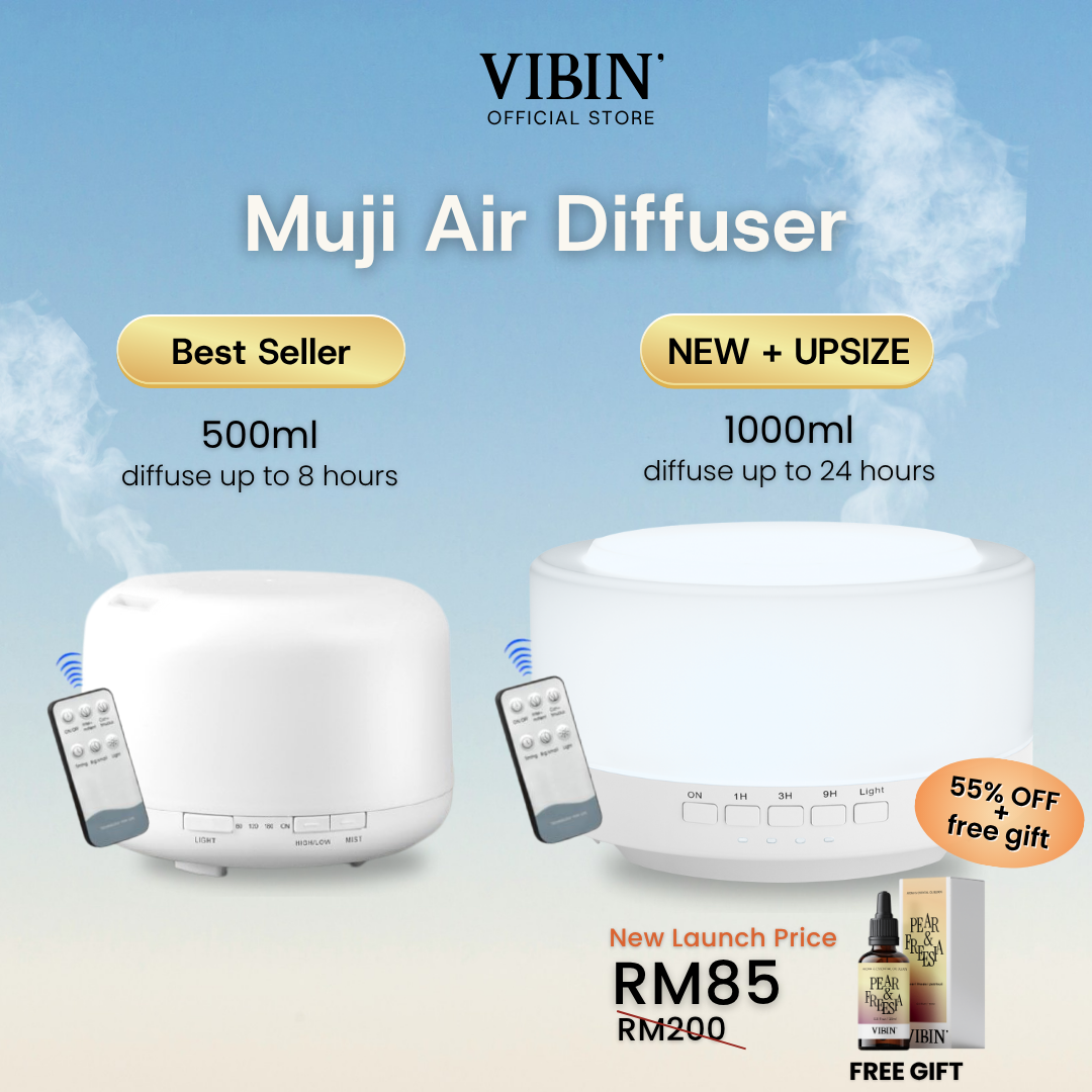 [Gift] VIBIN' 500ml / 1000ml Aroma Diffuser With Remote Humidifier Air ...