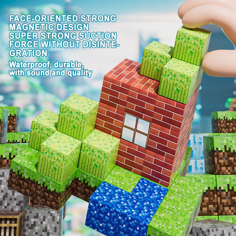 🔥Free gift🔥 200PCS My World Minecraft Creative Magnetic Cube Building ...