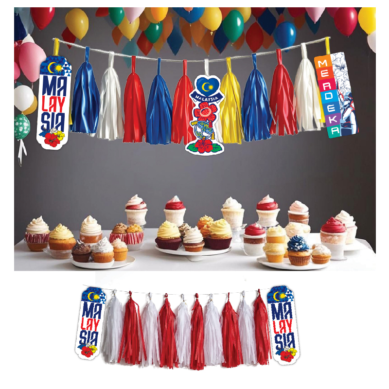 Hiasan Gantung Merdeka | Hiasan Kelas | Deko Hari Kebangsaan | Deco ...