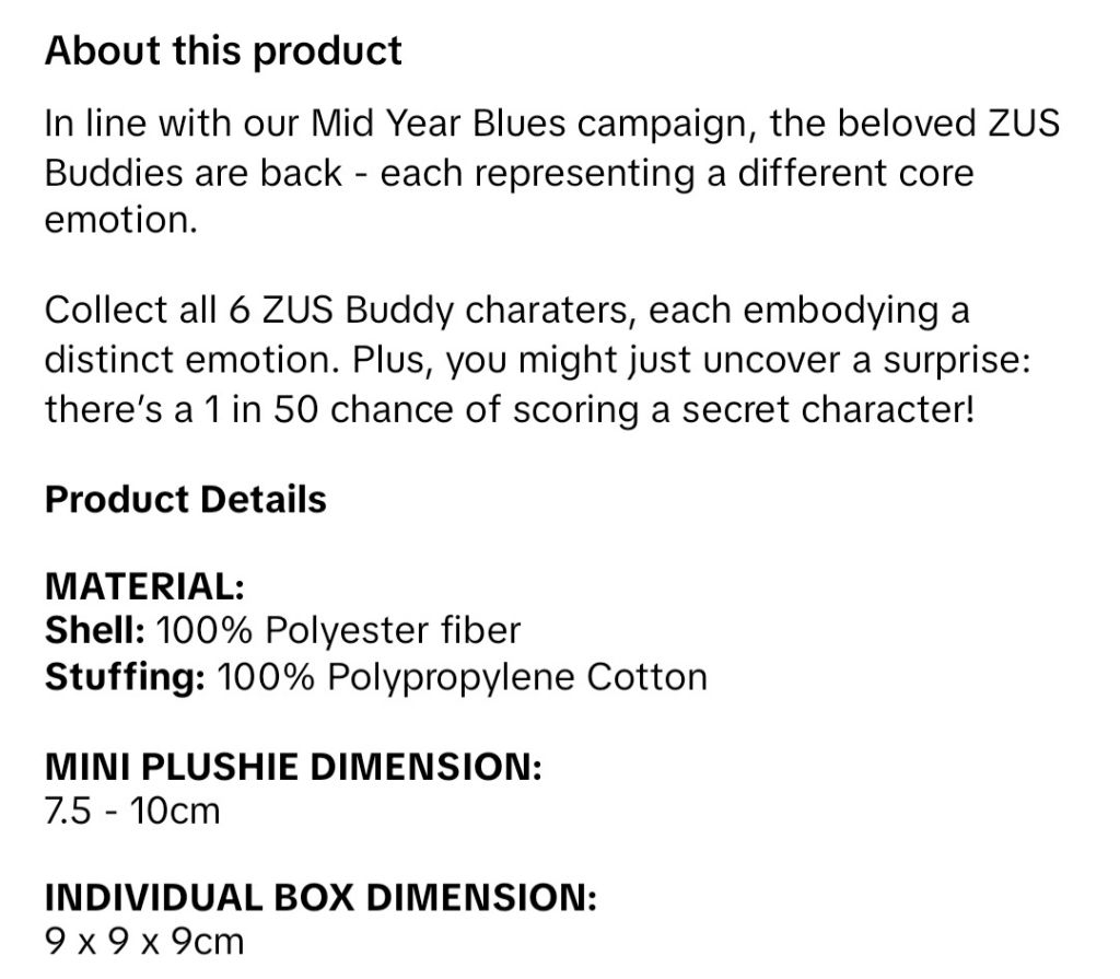 ZUS BUDDY mini plushie keychain (IT'S OKAY to feel emotional) | Shopee ...