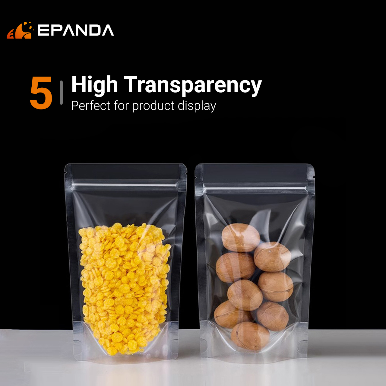 50pcs Transparent Zip Lock Food Bag Beg Zip Makanan Plastic Cookies ...
