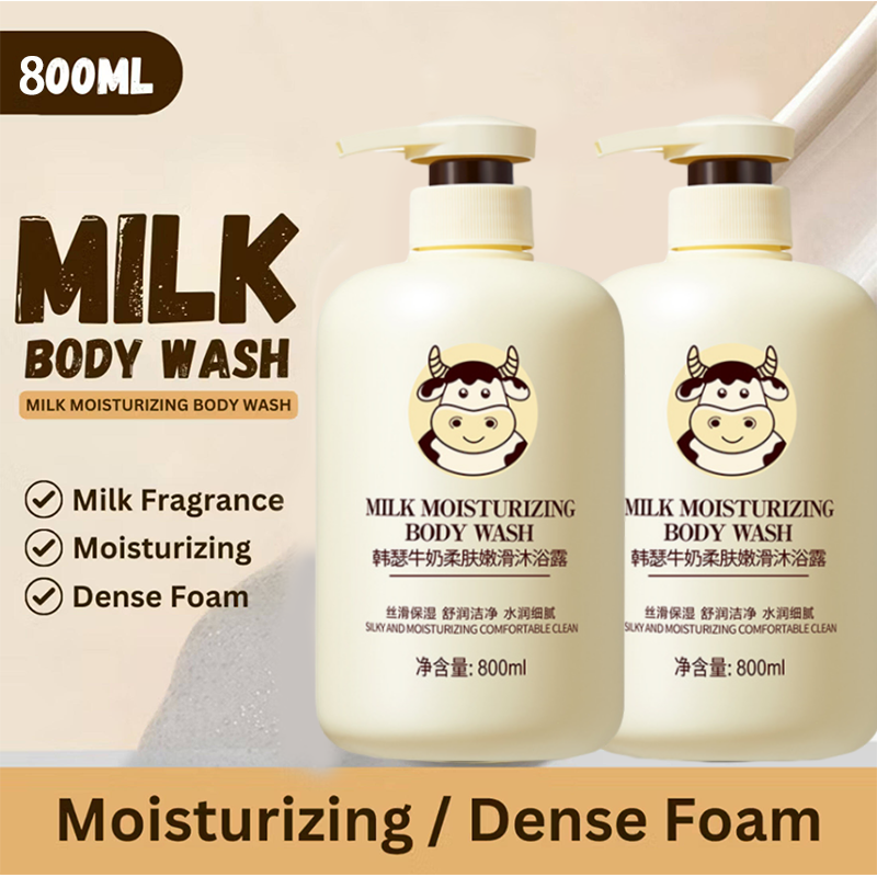 Milk Moisturizing Body Wash 800ml - Silky Smooth Shower Gel with Long ...