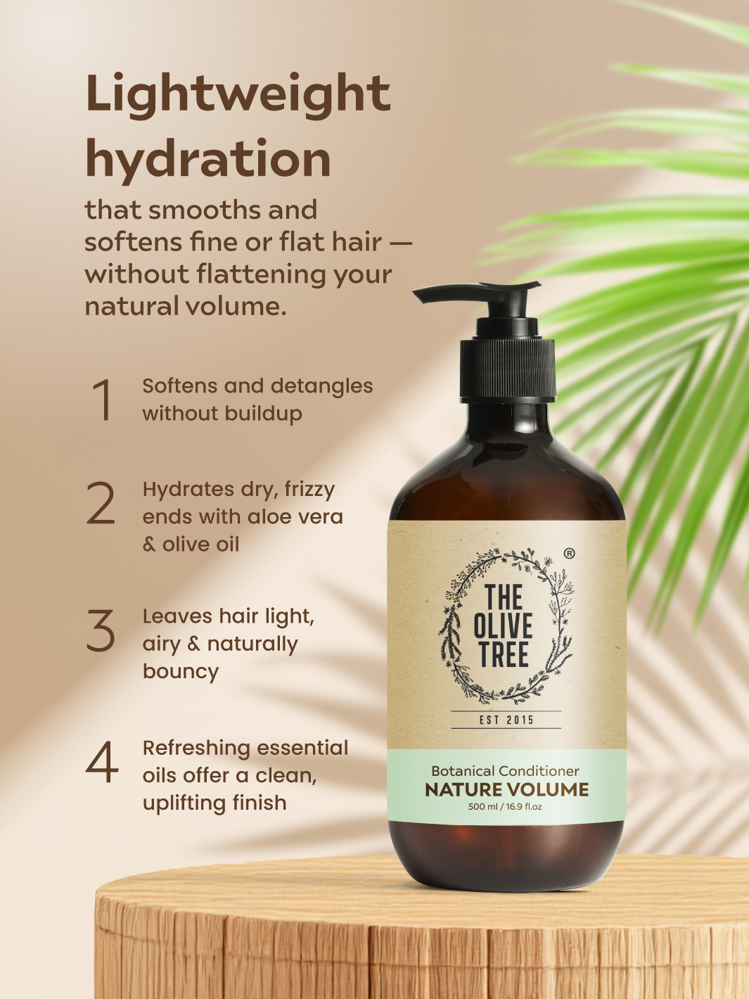 The Olive Tree Hair Fall Set ( Nature Volume Shampoo+Conditioner ) For ...
