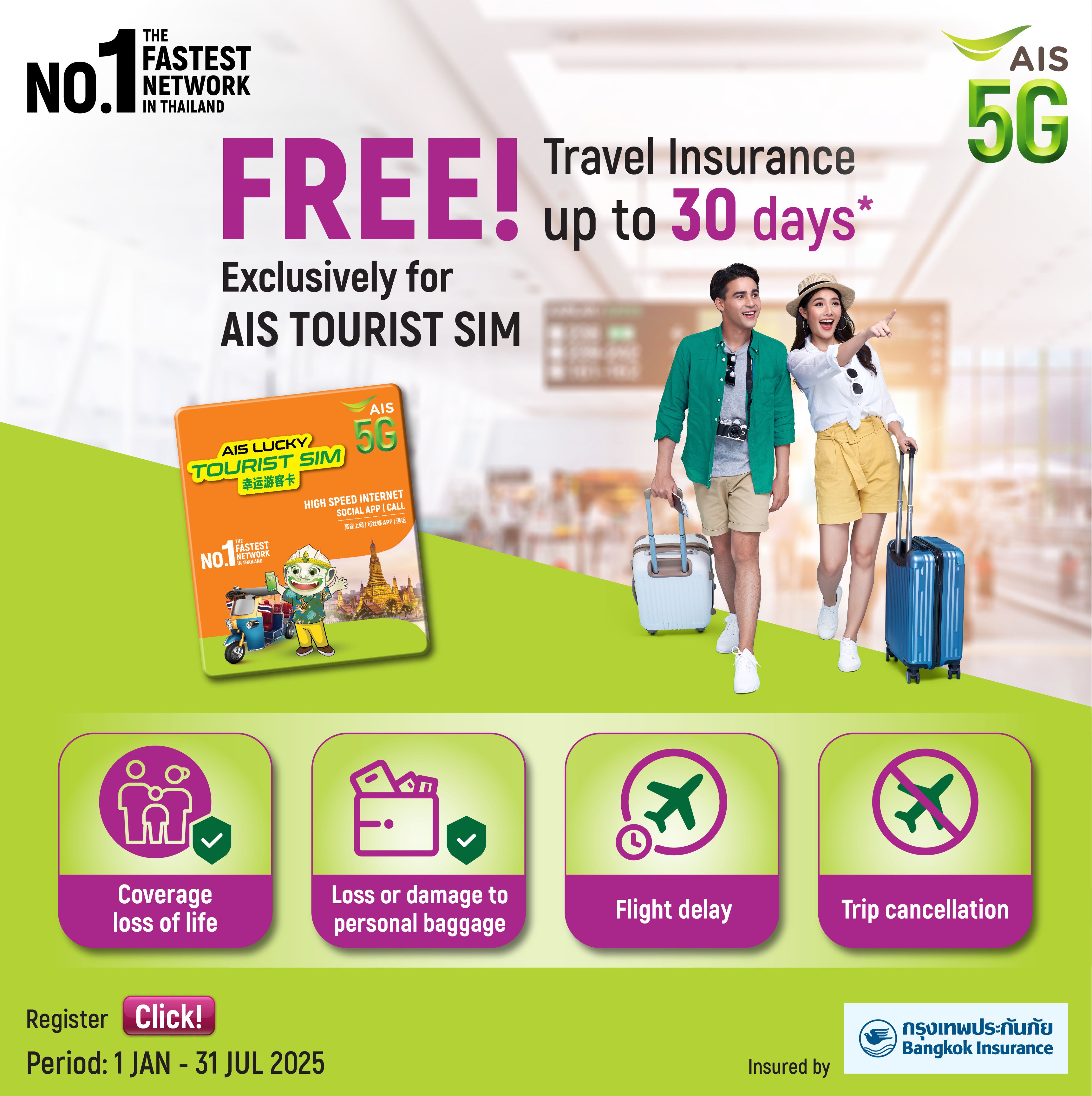 Thailand AIS 7days Unlimited Travel Simcard | Shopee Malaysia