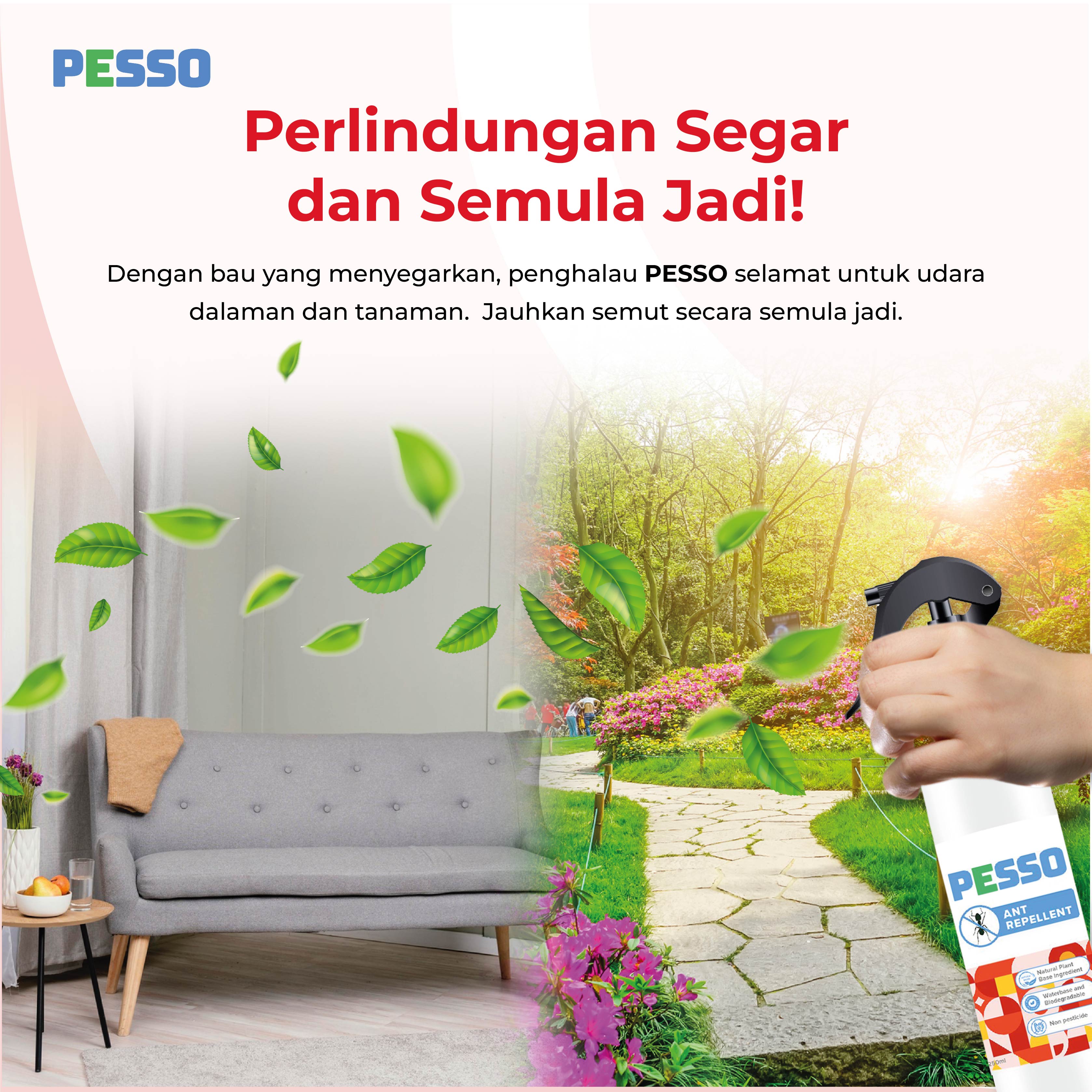 Pesso Eco Ant Repellent Liquid Spray 250ML 500ML Penghalau Semut ...