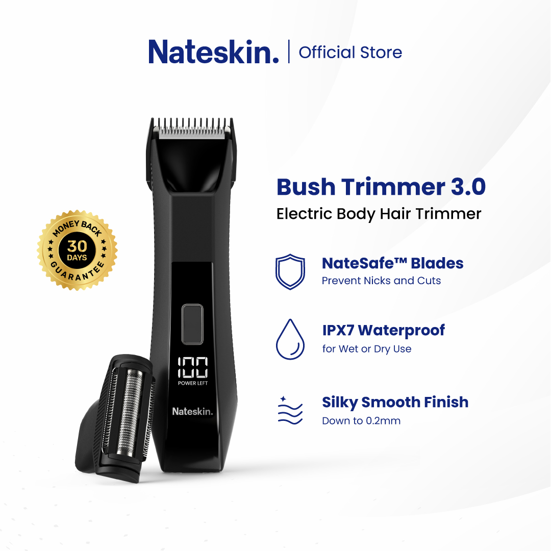 Nateskin Bush Trimmer 3.0: 2-in-1 Electric Body and Groin Shaver No ...