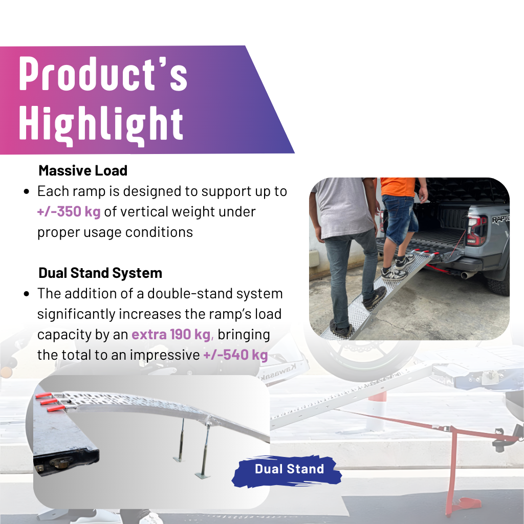 Aluminium Ramp Ladder Bike Motorcycle Tangga Motor Folding Ladder Heavy ...