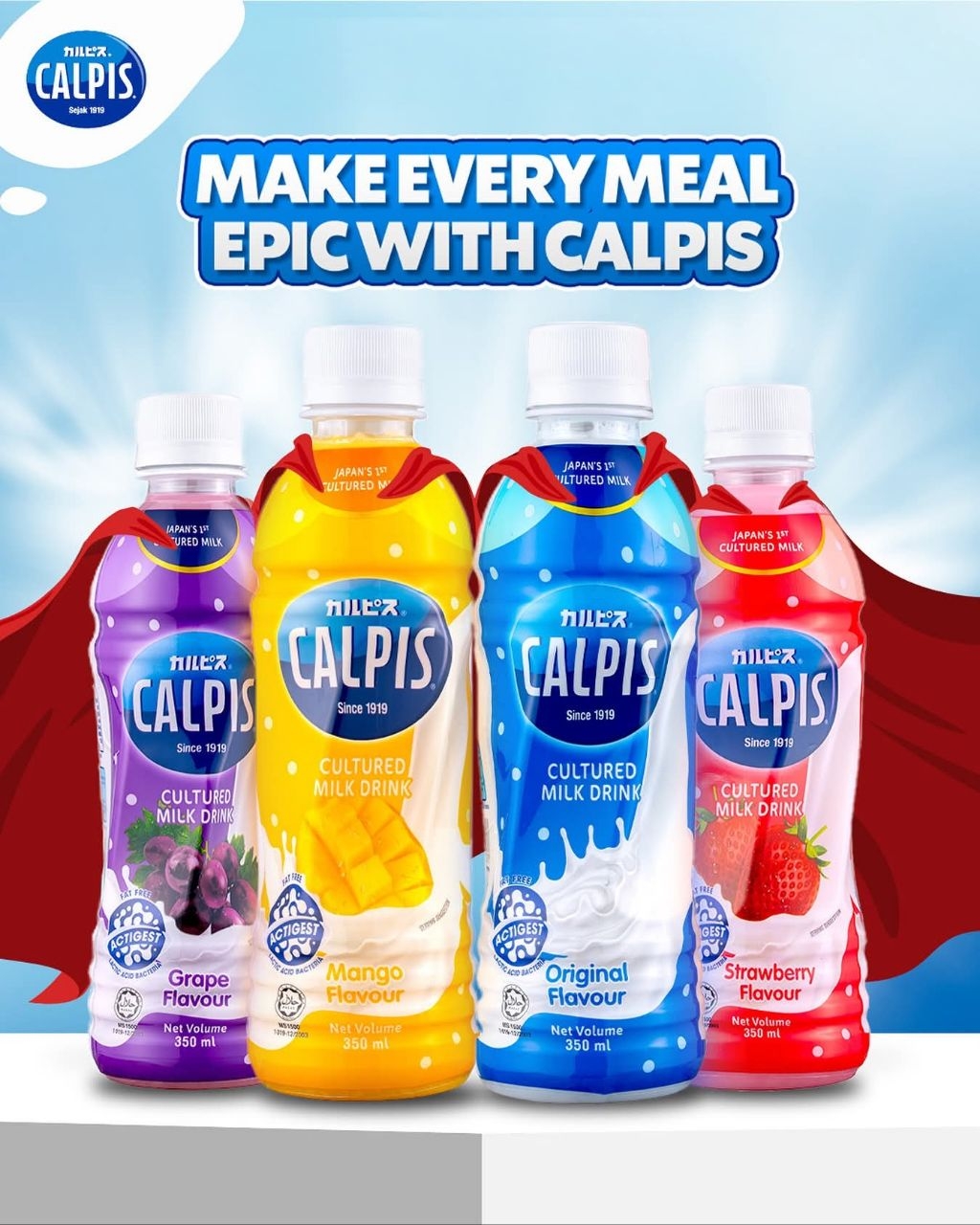 [TKM] Calpis Cultured Milk Drink 24Bottle x 350ml | Shopee Malaysia