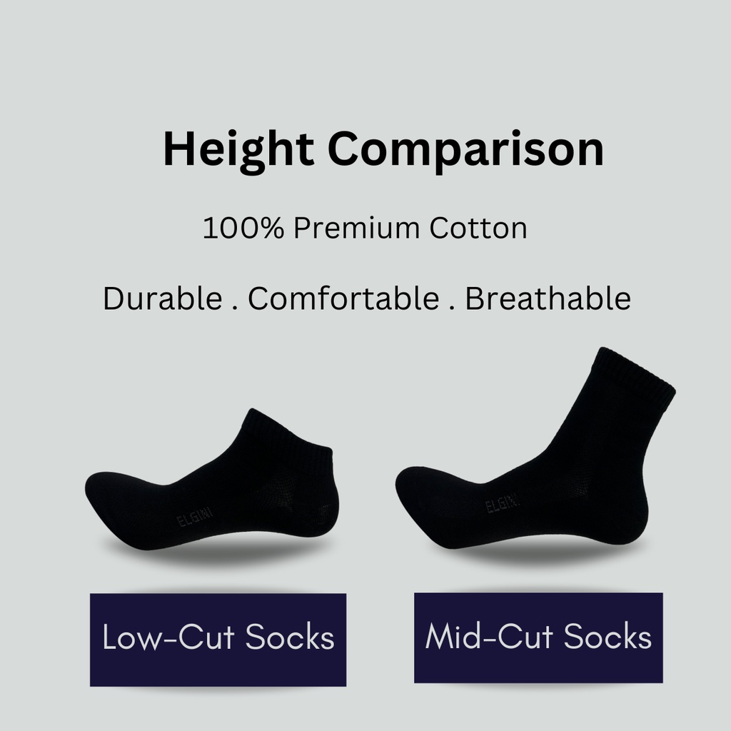 ELGINI E16125/126/138 Premium Cotton Socks | Comfortable, Breathable ...