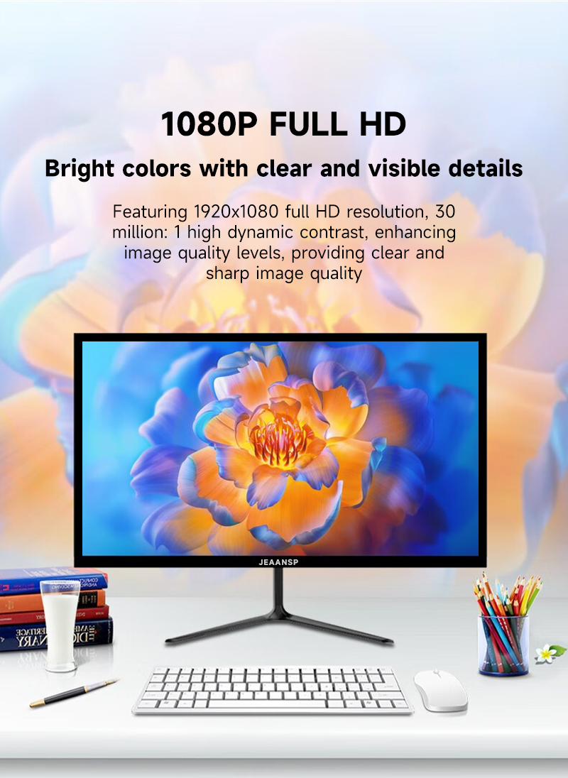 JEAANSP Full HD LED Computer Monitor 19/22/24 inches full mode edge ...