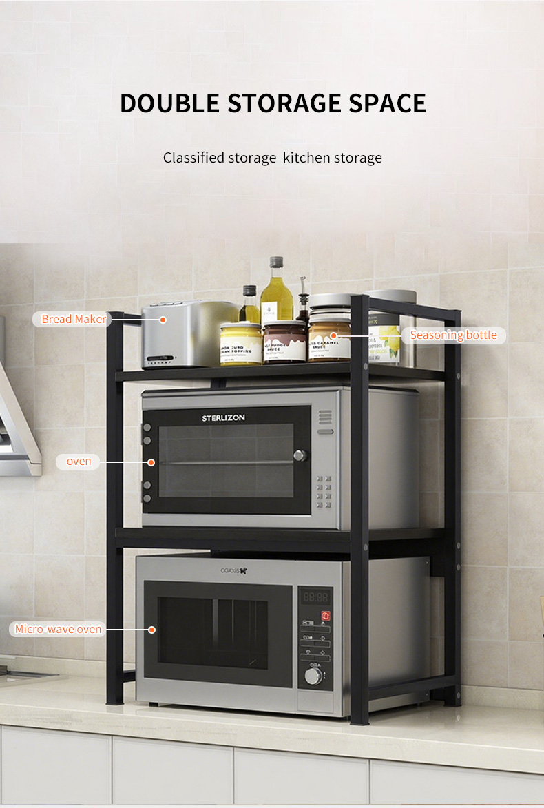【Kovis】Microwave Rack Oven Rack Rak Dapur Kitchen Storage Rack ...
