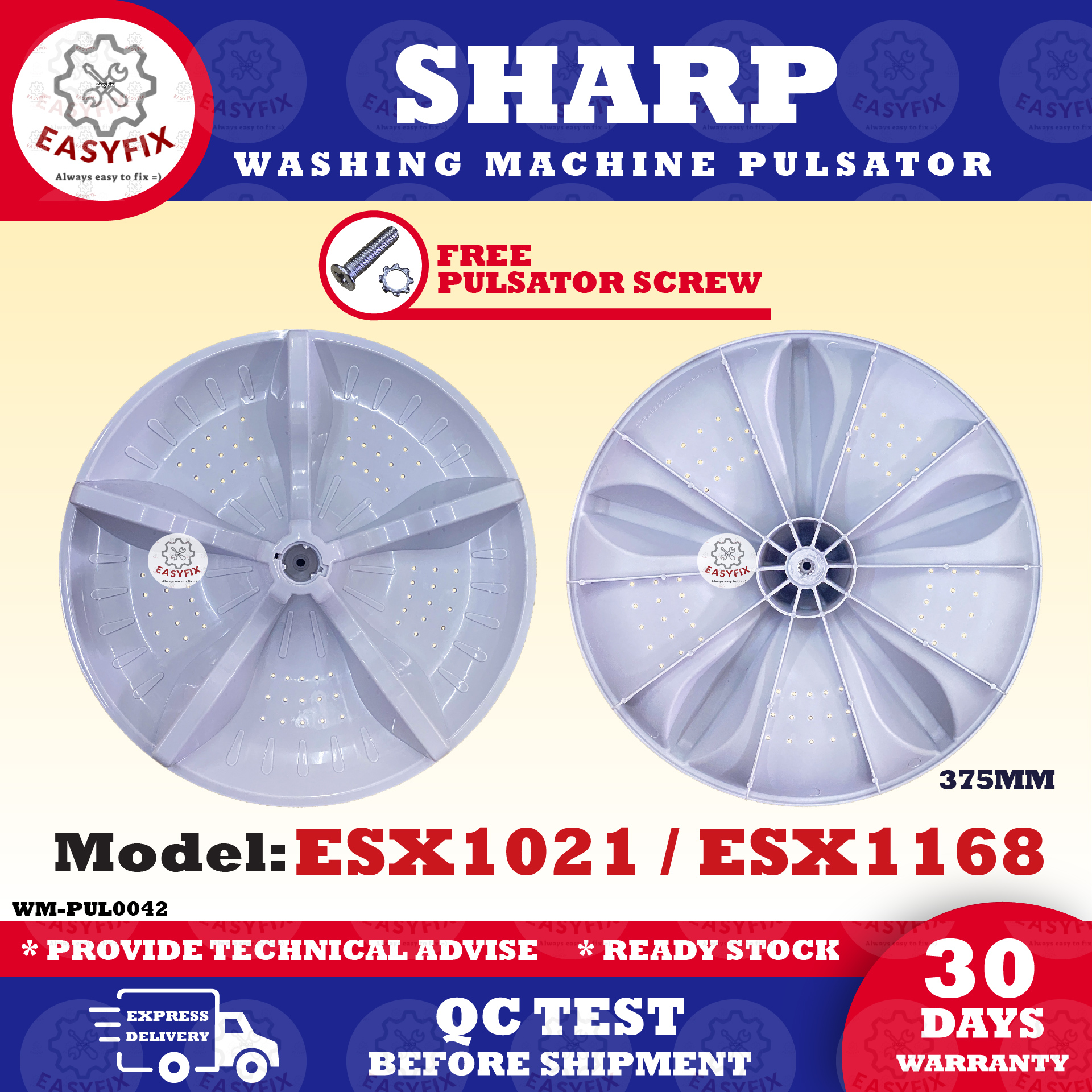 ESX1021 / ESX1168 SHARP WASHING MACHINE PULSATOR (PINGGAN MESIN BASUH ...