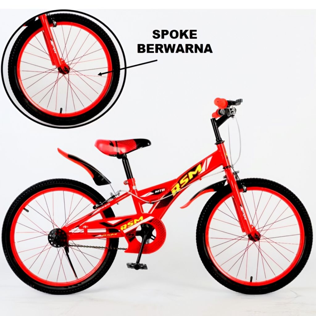 Basikal 20inch 6-10 Year Old | Spoke Color Rim | High Quality Bike ...