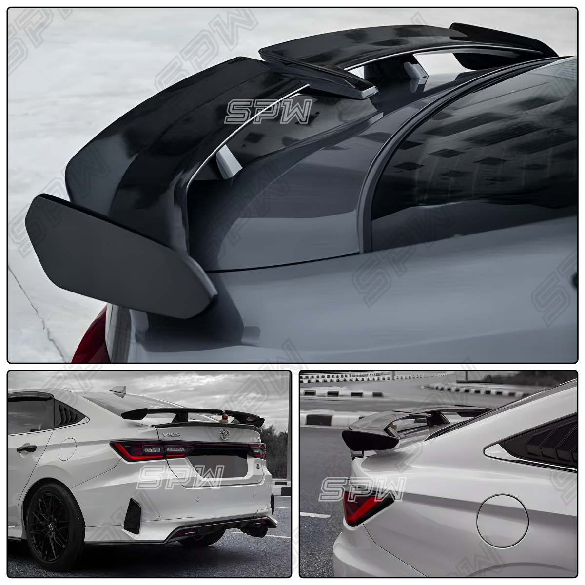 Universal Spoiler TRD V2 GT Wing Sedan Car Rear Lip Trunk Spoiler ...