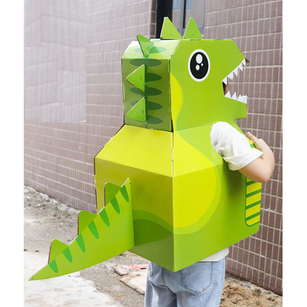 Pretend Play Carton 3D Toy Character Cardboard Children Dinosaur Carton ...
