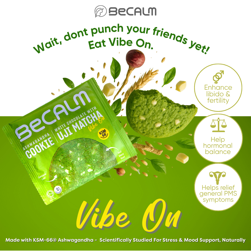 BeCalm Ashwagandha Cookies Anxiety Improve Sleep and Relieve Stress ...