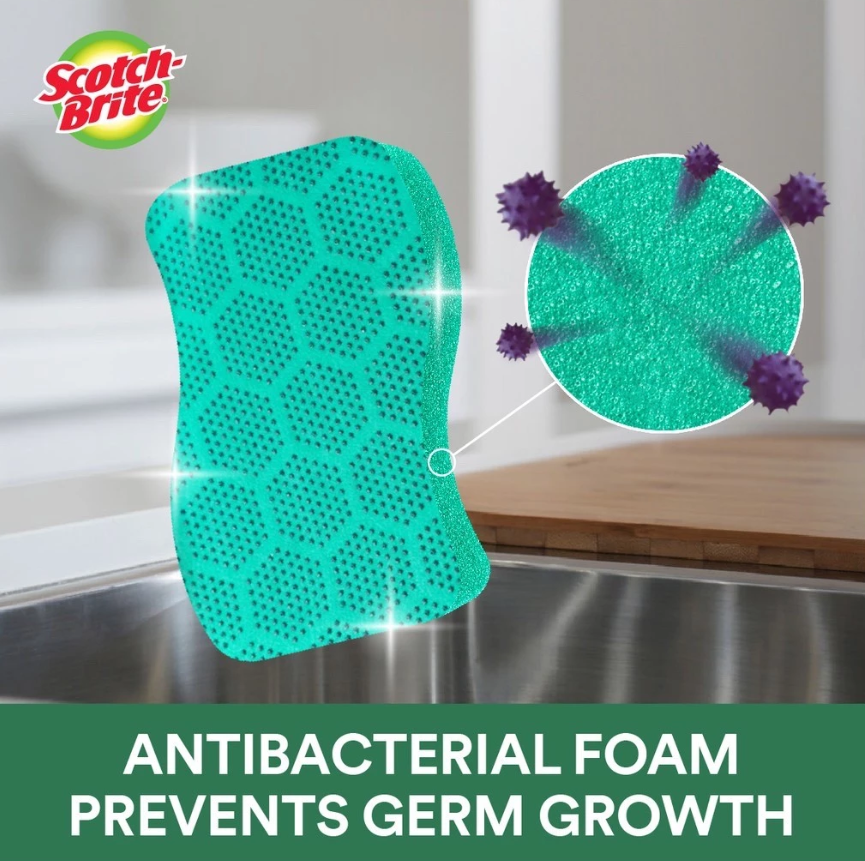 Scotch-Brite Heavy Duty Green Scrub Dots Sponge | Superior Hygiene ...