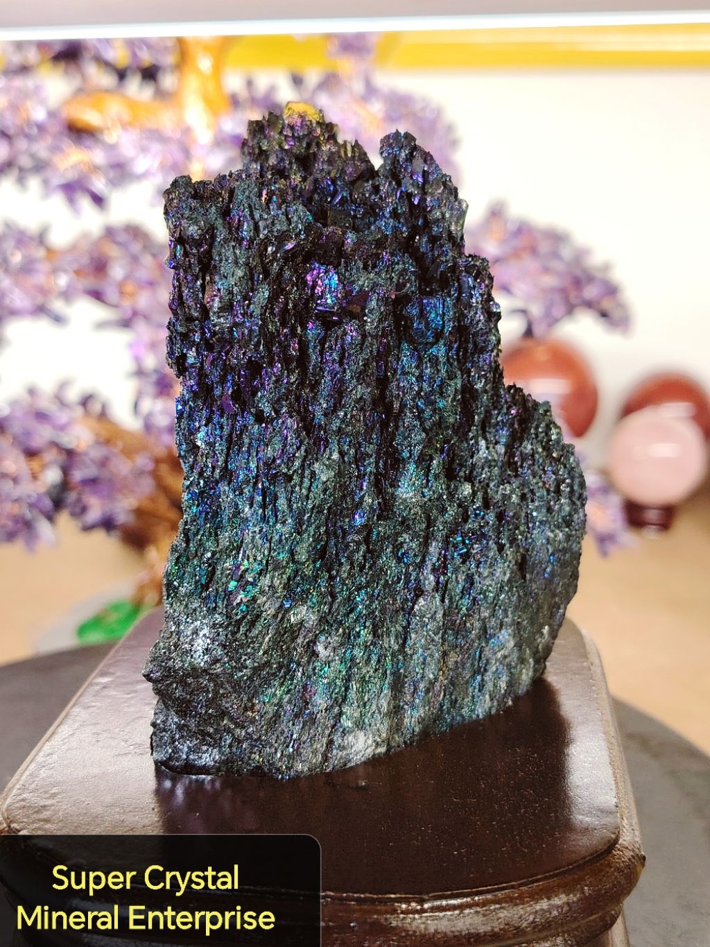 天然特级七彩矿水晶摆件Natural High Grade Berthierite Crystal Ornament RB14 ...
