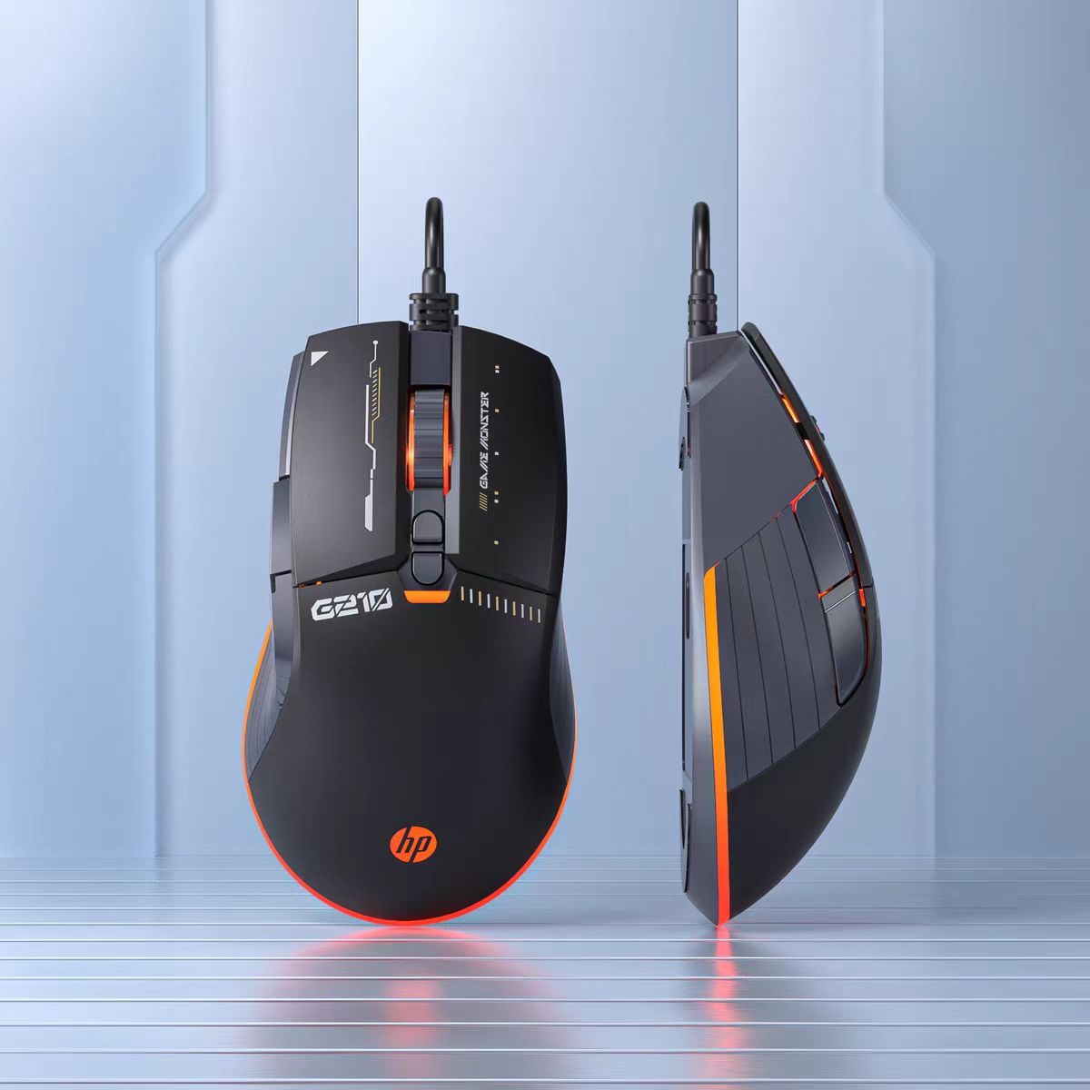 HP G210 Gaming Mouse 6 Level DPI Adjustment Cool RGB Lighting Effect ...