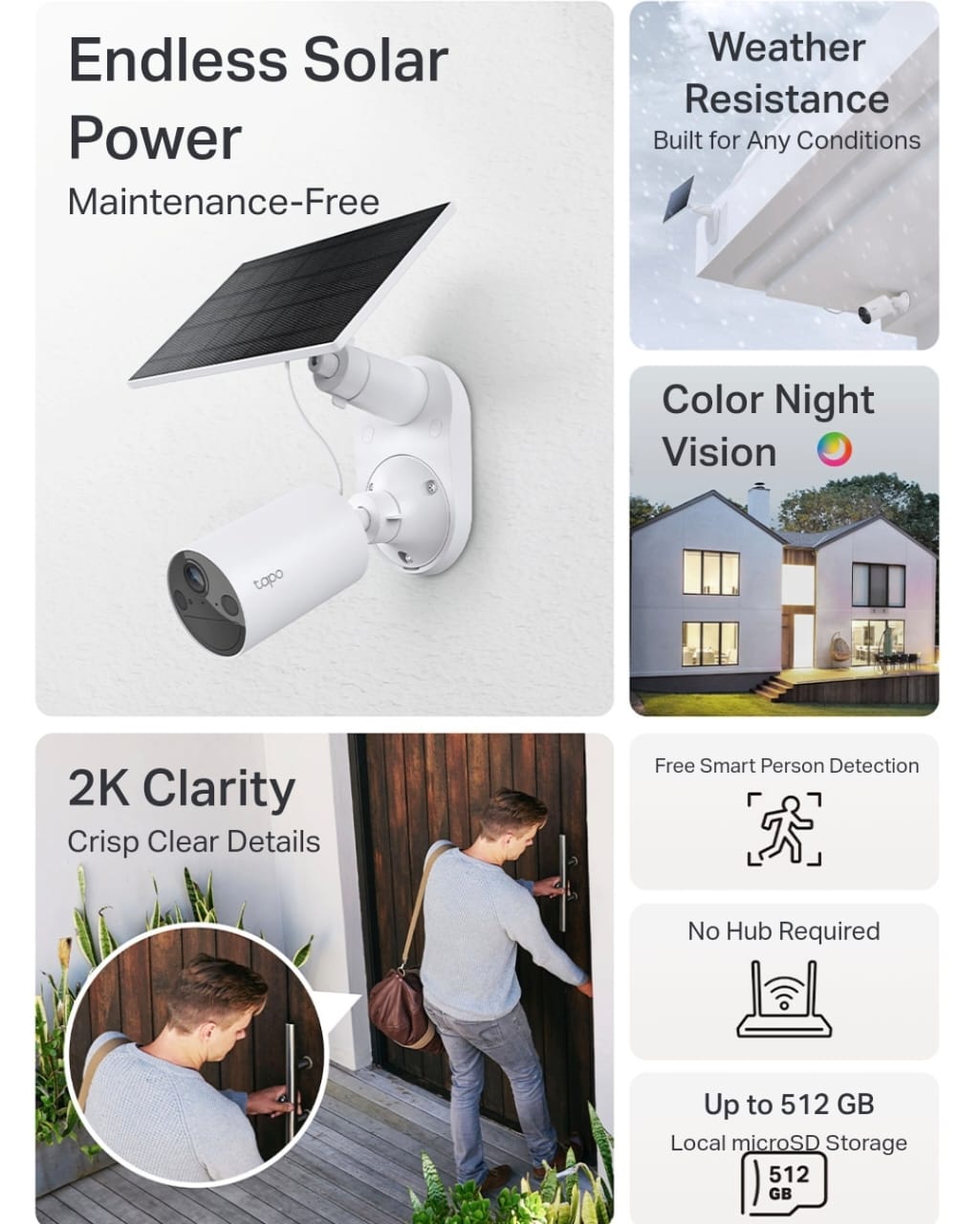 TP-Link Tapo C425 / TC82 Kit Wire-Free Battery Security Camera｜2K Color ...