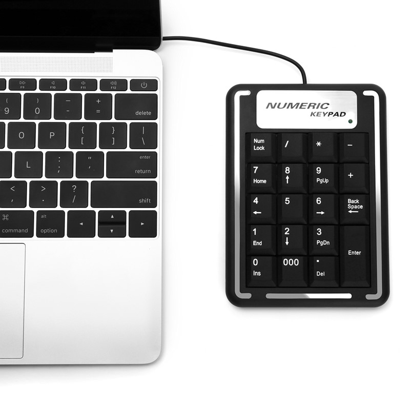 USB Wired Numeric Keypad 19 Keys | Portable Number Pad with Unique ...