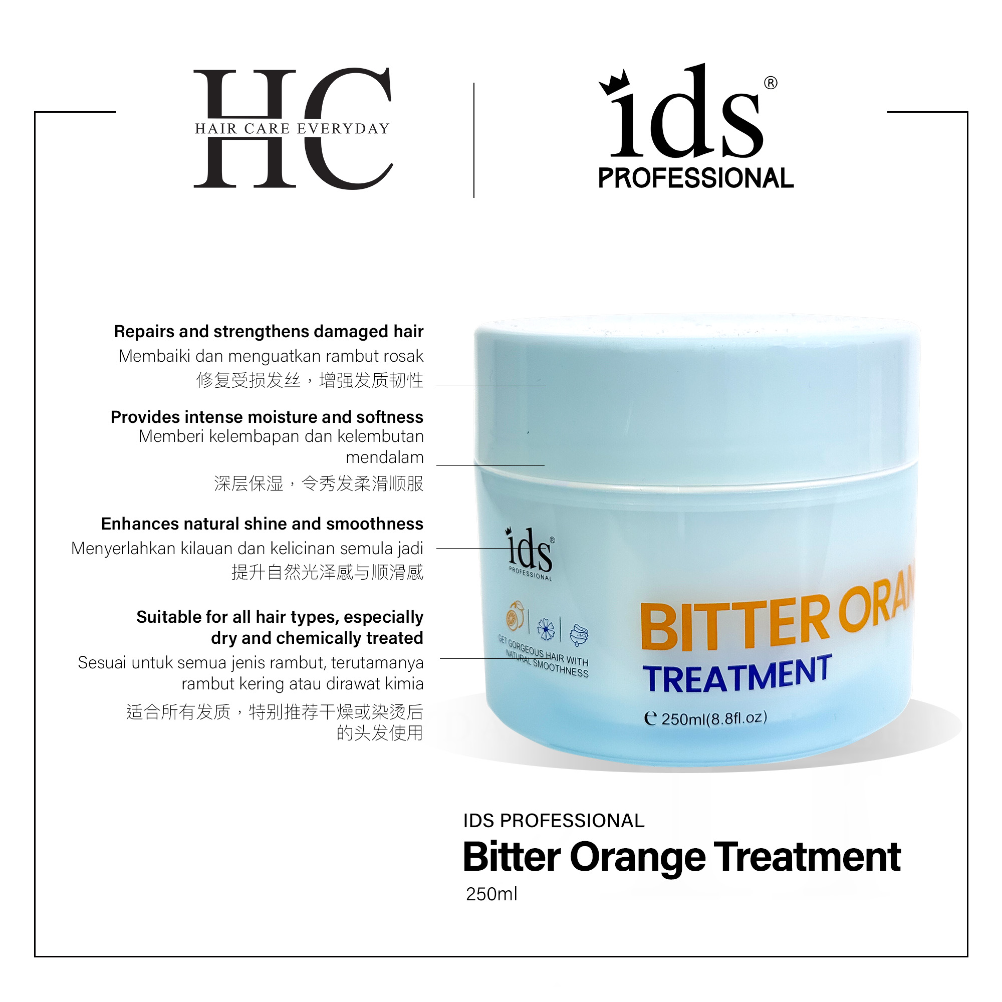 IDS Professional Bitter Orange Hair Treatment Mask 250ml – Nourish ...