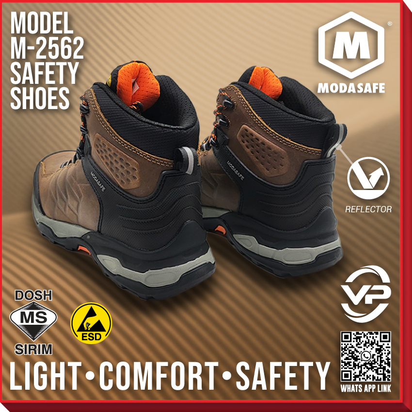 MODASAFE Kasut Kerja SIRIM DOSH Safety Shoe M-2562 Kasut Kerja 6.5" Mid ...