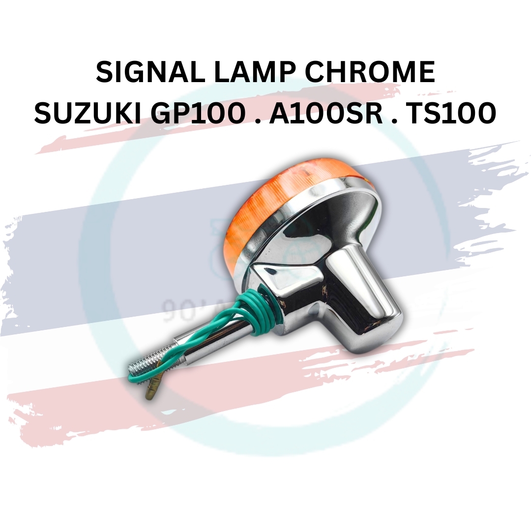 SUZUKI GP100 A100 A100SR TS100 TS125 MOTOR SIGNAL LAMP CHROME SIGNAL ...