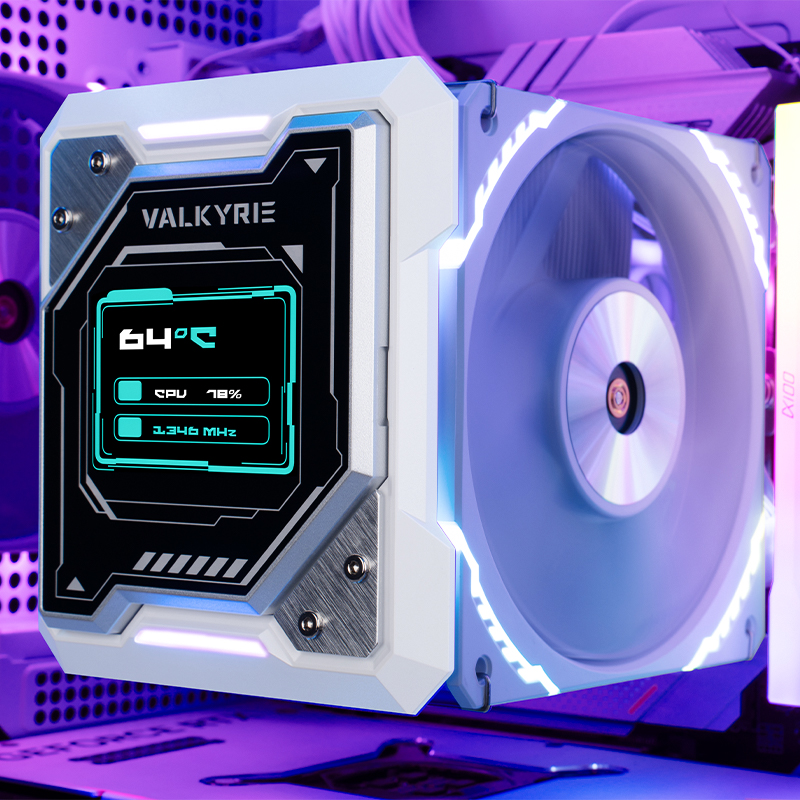 VALKYRIE R125-L ARGB 7-Heatpipe CPU Air Cooler with 2.4" IPS LCD ...