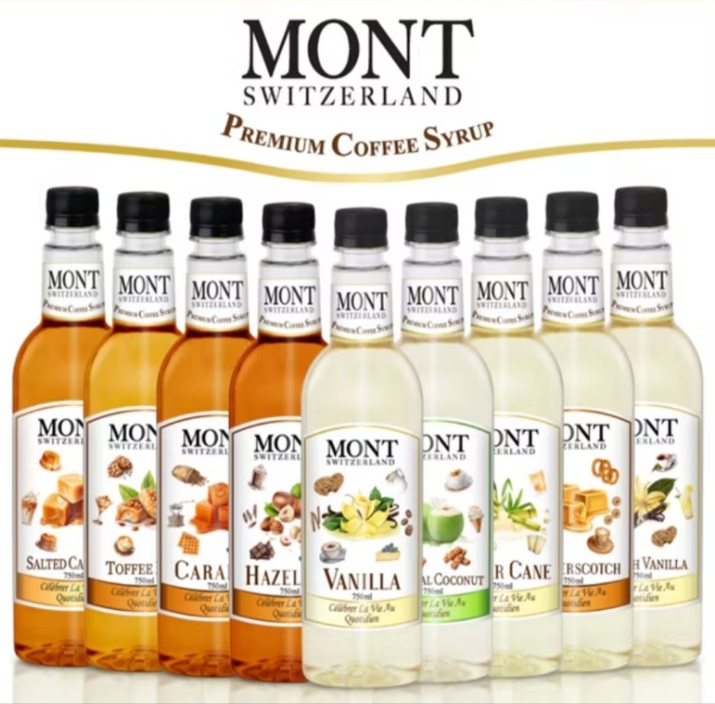 Mont Coffee Syrup 750ml Hazelnut,Caramel,Vanilla,Salted Caramel,Toffee ...