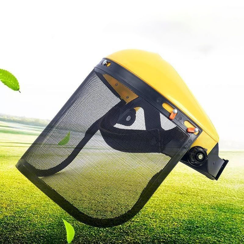 Safety Head-Mounted PVC Protective Mask With Full Face Mesh Protective ...