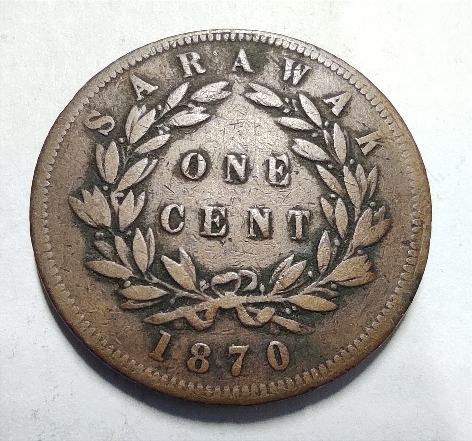 Sarawak Old Copper Coin - rajah Charles Brooke 1 Cent Year 1870 ...