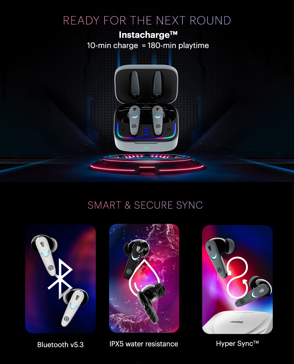 Noise Buds Combat X Truly Wireless Bluetooth TWS Gaming Earbuds ...