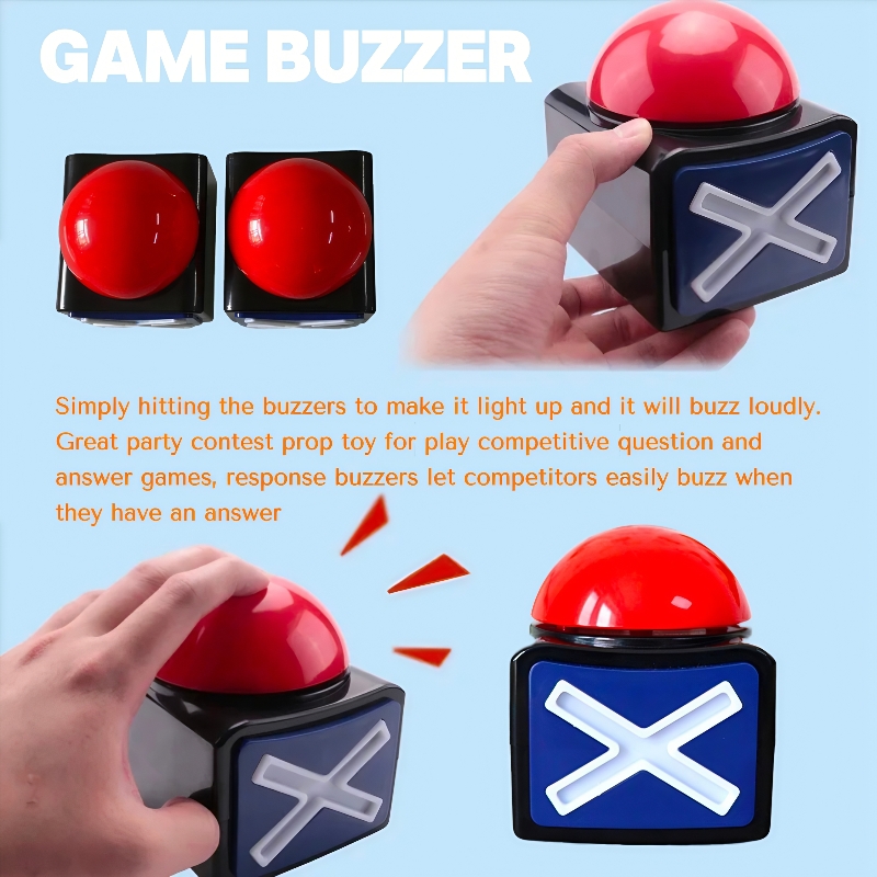 [READY STOCK] Game Answer Buzzer Alarm Button With Sound Light Trivia ...
