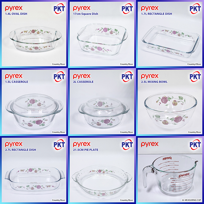 Pyrex Borosilicate Glass Bakeware 21.5cm Pie Plate – Oven Safe Heat ...