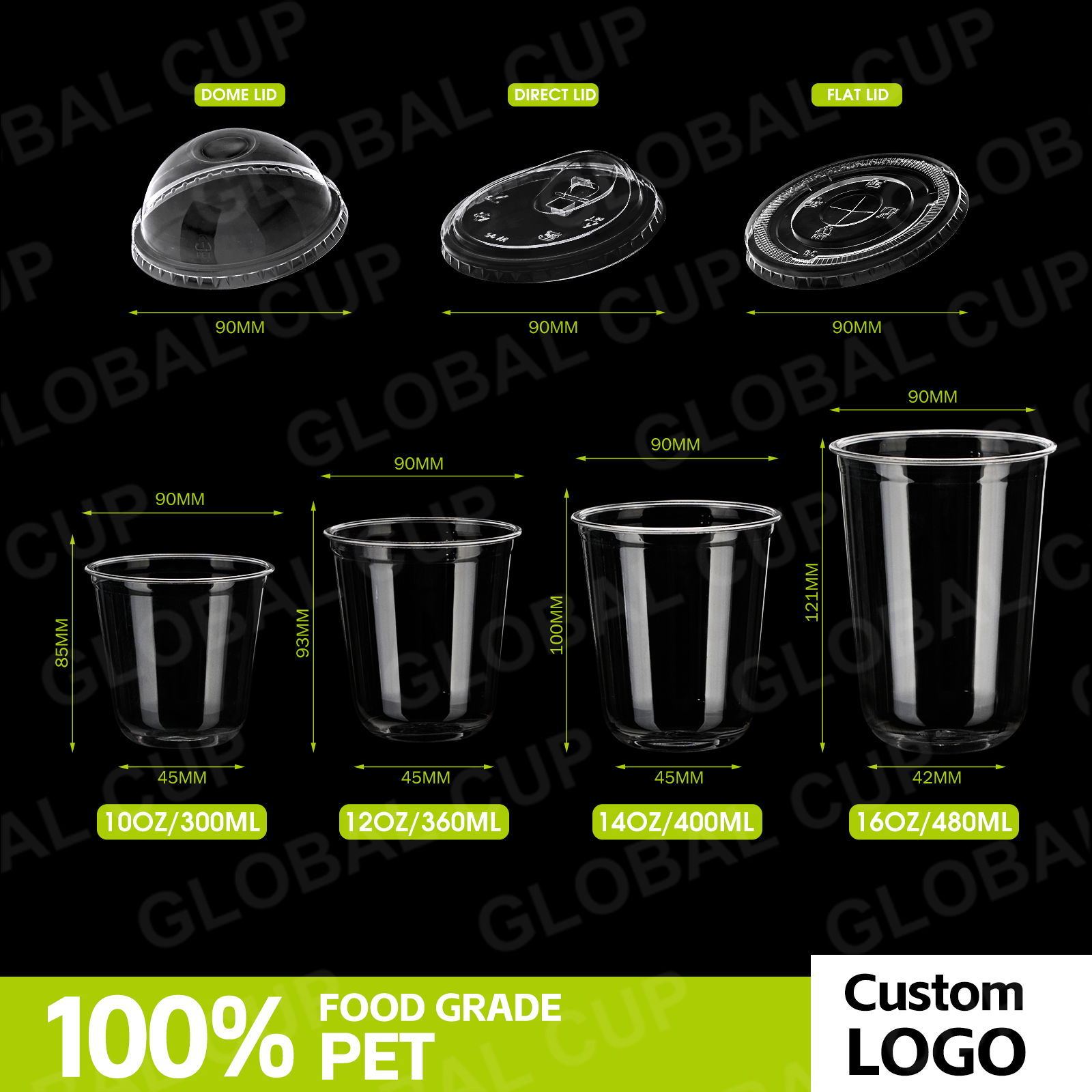 Same day deliveryhigh quality Coffee PET Clear Cup 90U (100pcs)Disposable Plastic Cup Milk Tea ...