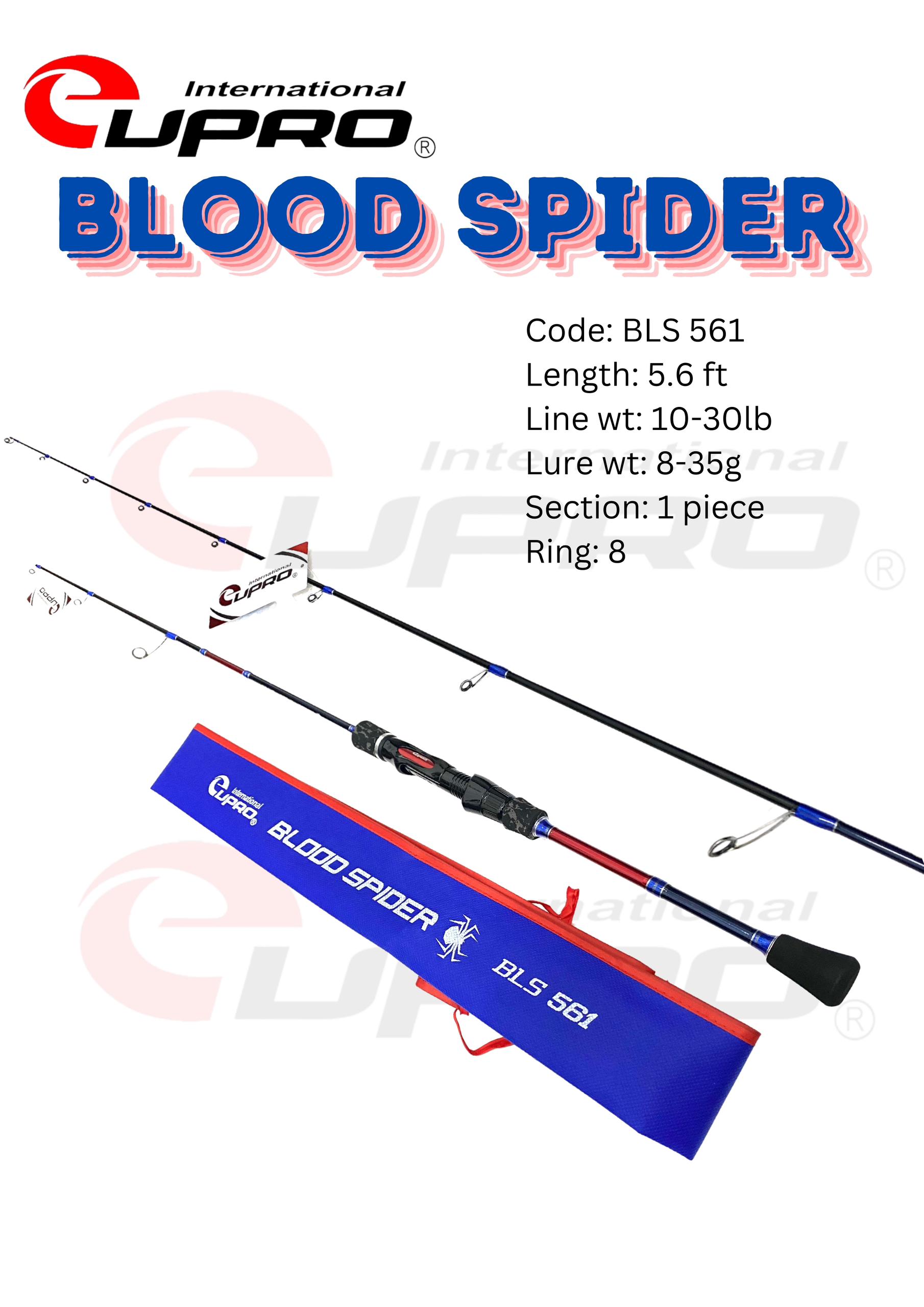EUPRO BLOOD SPIDER FISHING ROD (SPINNING/ BAITCASTING) | Shopee Malaysia