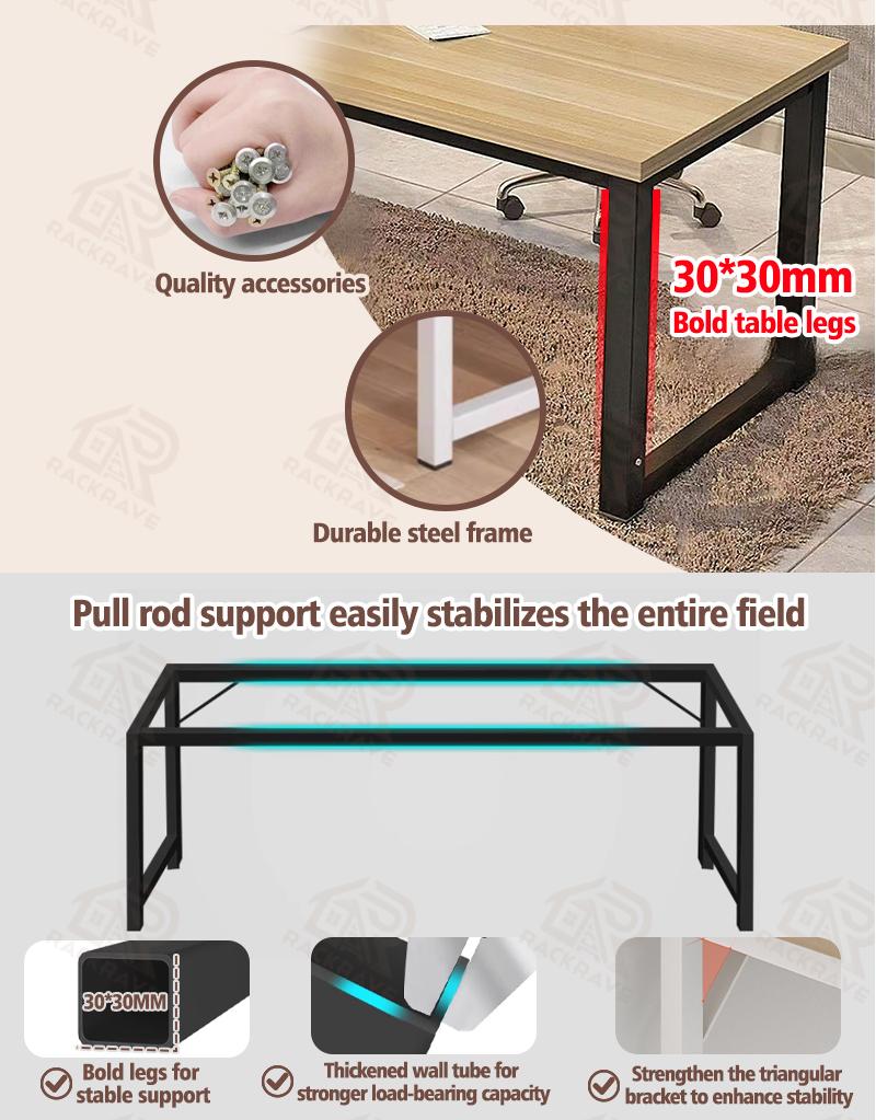 RR-Computer Desk With Slant Support Reinforcement/140cm Household ...