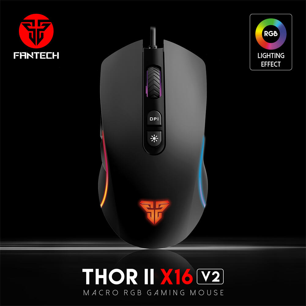 Fantech Thor II X16v2 Macro RGB Gaming Mouse | 6D Macro Buttons | 12800 ...