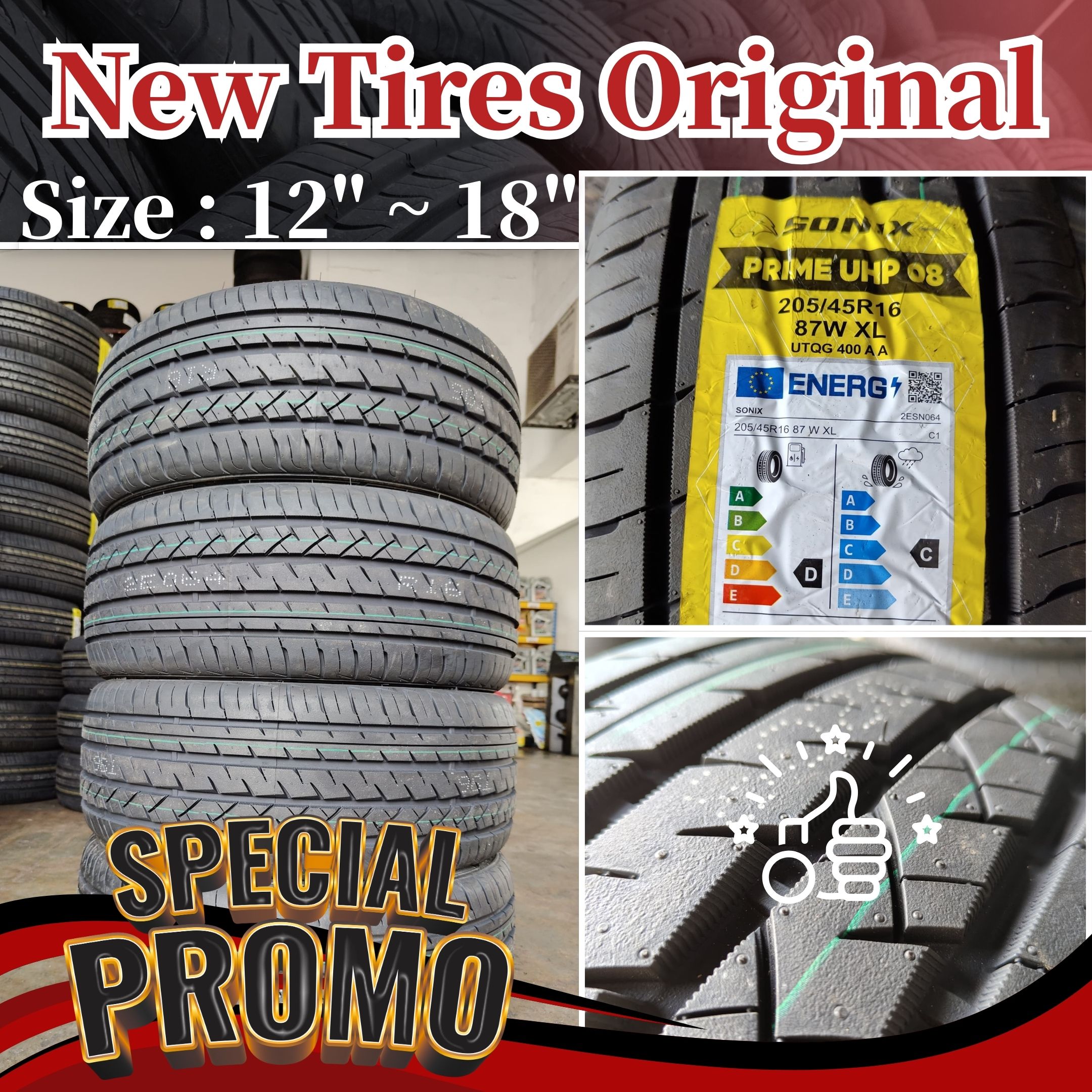 Tayar Baru 2025_ 12",13",14",15'',16'',17'',18_ Car Tires Original Good ...