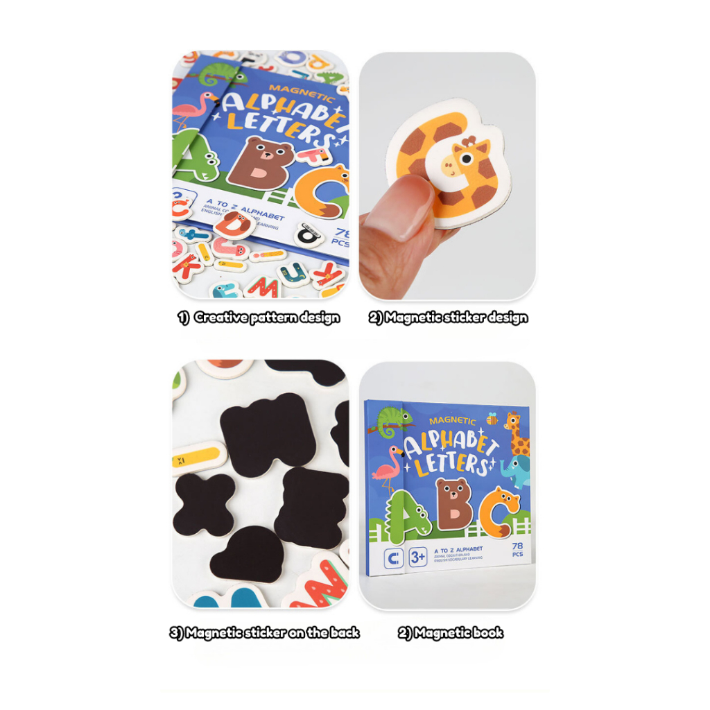 Magnetic Alphabet Book ABC Letter Kids Learning Buku ABC Pembelajaran ...