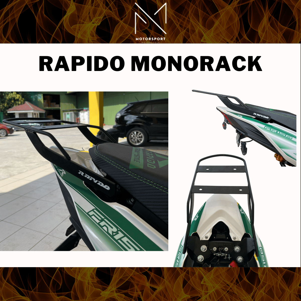 RAPIDO VOGE FR150 Heavy Duty Monorack J Adjustable Mono Rack Rek ...