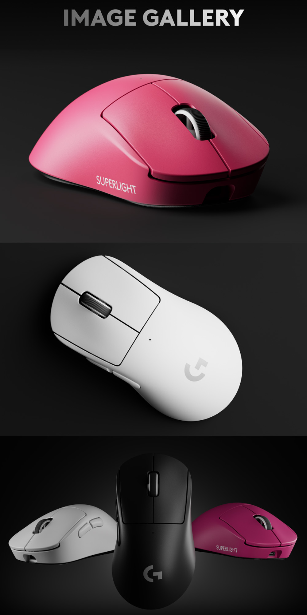Logitech G PRO X SUPERLIGHT 2 DEX LIGHTSPEED Wireless Gaming Mouse, 60g ...