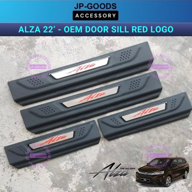 Perodua Alza D27A 2022 4PCS Door Sill Plate OEM Style Side Scuff Plate ...